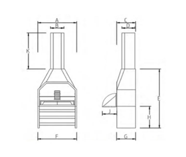 800 SUPER DELUXE FREE STANDING BRAAI – Decor Fires